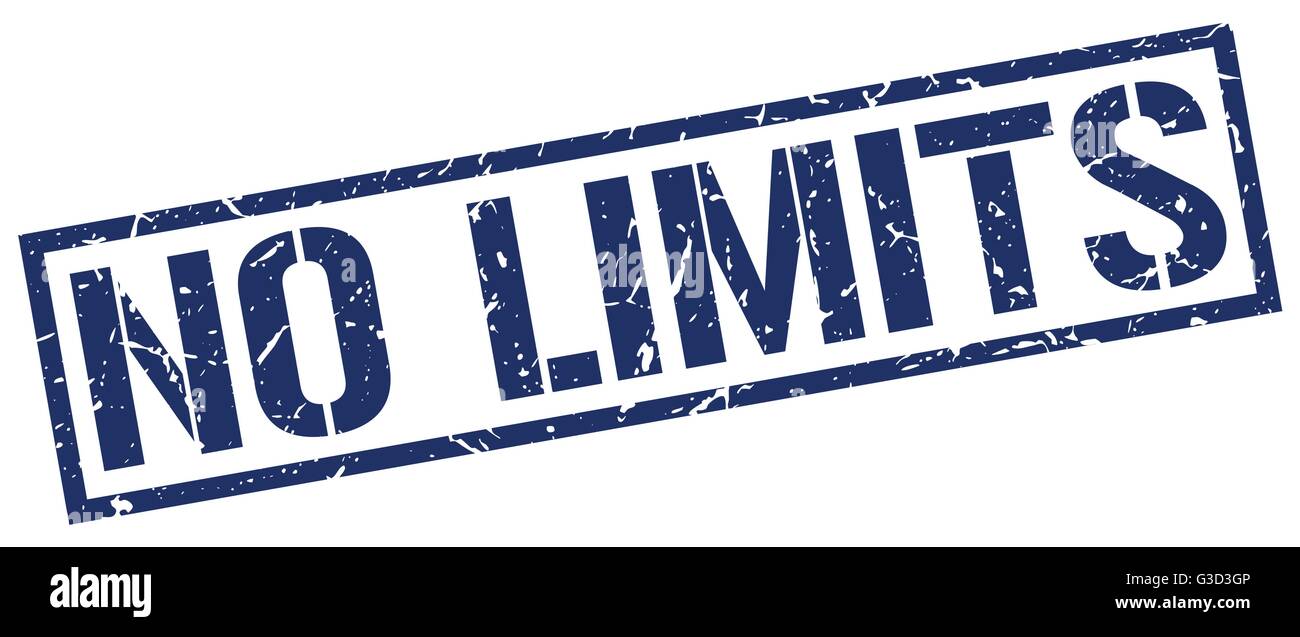 no limits blue grunge square vintage rubber stamp Stock Vector Image ...