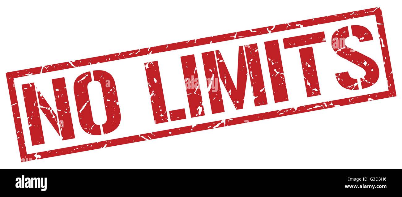 no limits red grunge square vintage rubber stamp Stock Vector Image ...