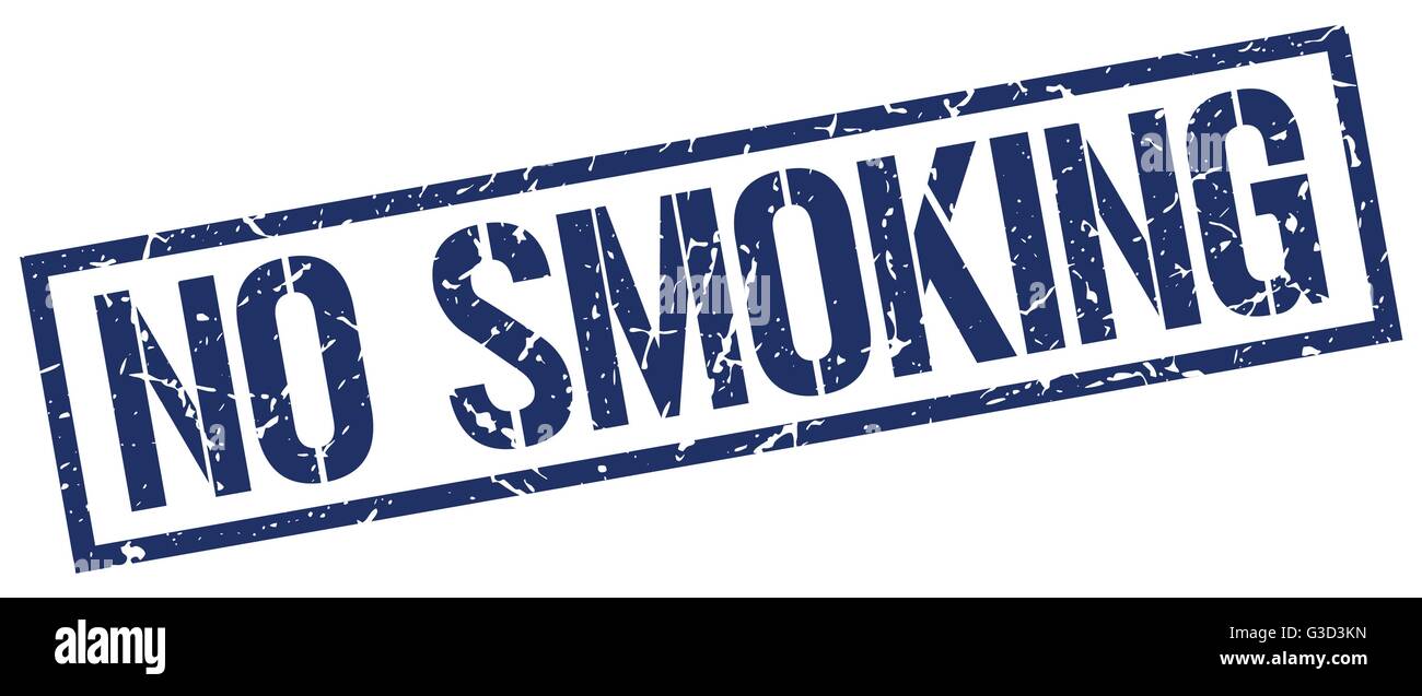 no smoking blue grunge square vintage rubber stamp Stock Vector Image ...
