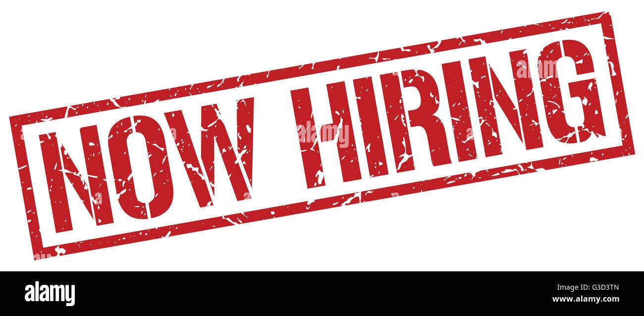 Now hiring square stamp Stock Vector Images - Alamy