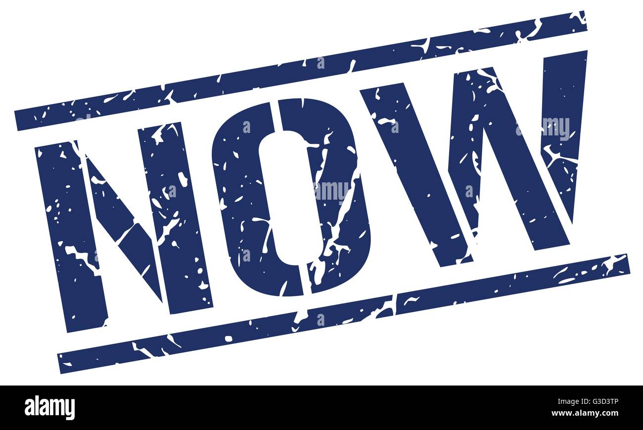 now blue grunge square vintage rubber stamp Stock Vector Image & Art - Alamy