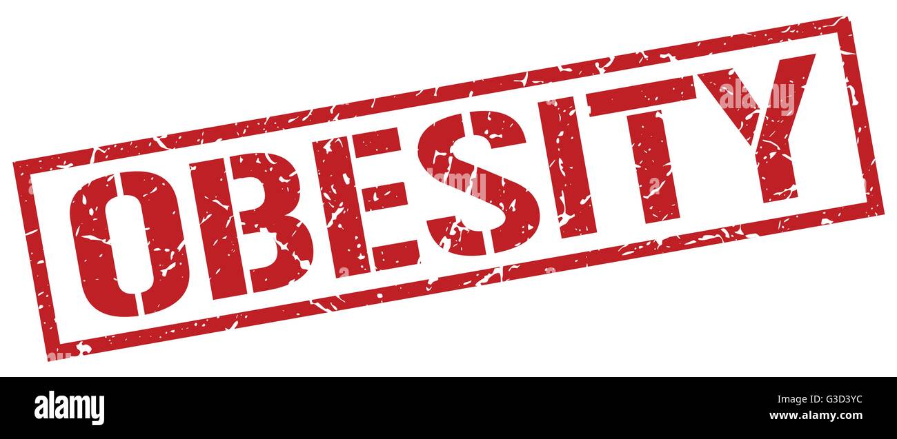 obesity red grunge square vintage rubber stamp Stock Vector Image & Art - Alamy