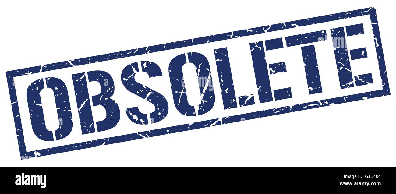 obsolete blue grunge square vintage rubber stamp Stock Vector Image ...