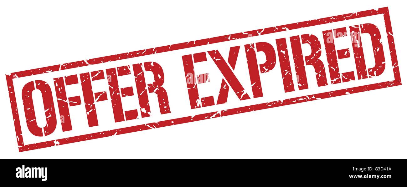 offer expired red grunge square vintage rubber stamp Stock Vector Image ...