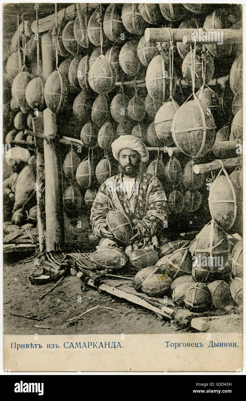 Samarkand, Uzbekistan - Melon Seller Stock Photo - Alamy
