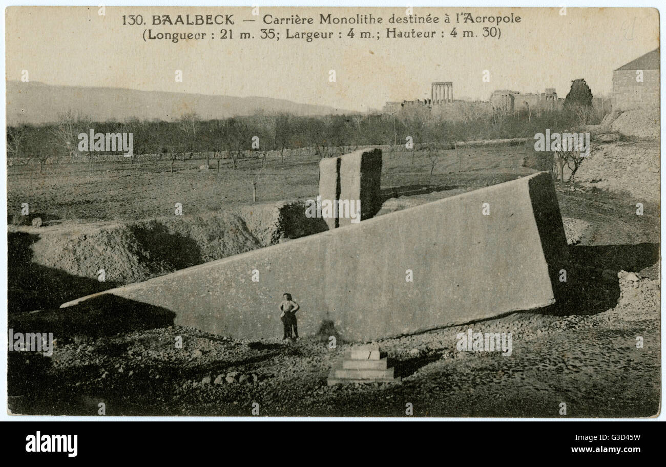 Baalbek, Lebanon - A huge Monolith destined for Acropolis Stock Photo ...