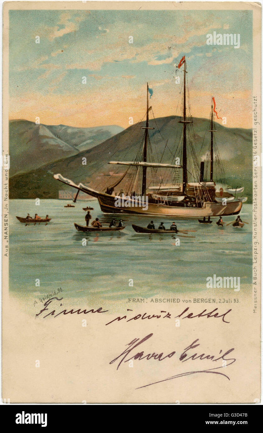The 'Fram' - the Steam Schooner of explorer Fridtjof Nansen Stock Photo ...