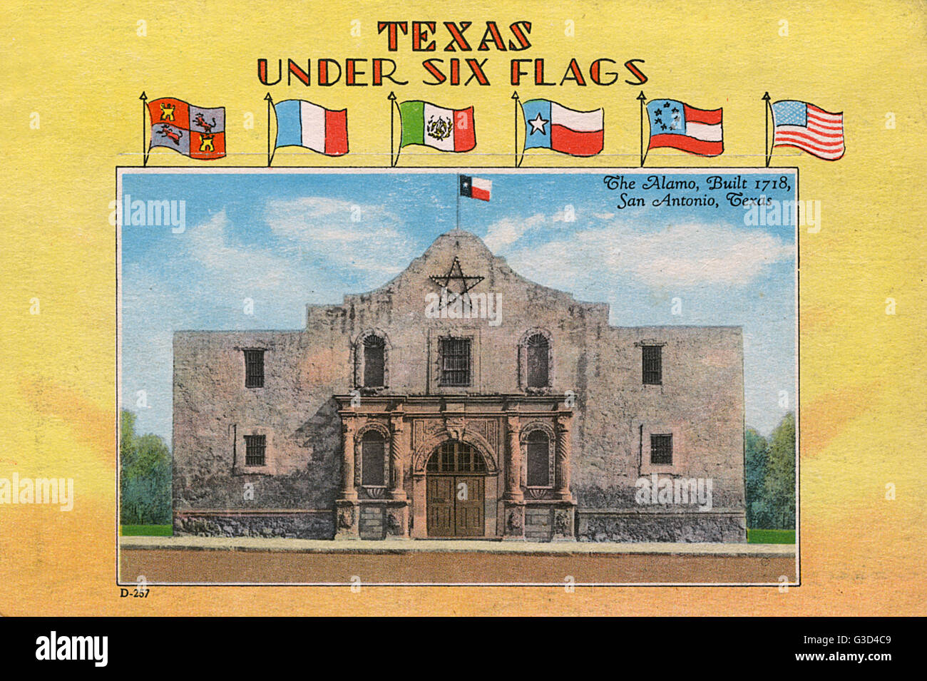 Texas Under Six Flags, showing The Alamo, San Antonio, Texas, USA ...