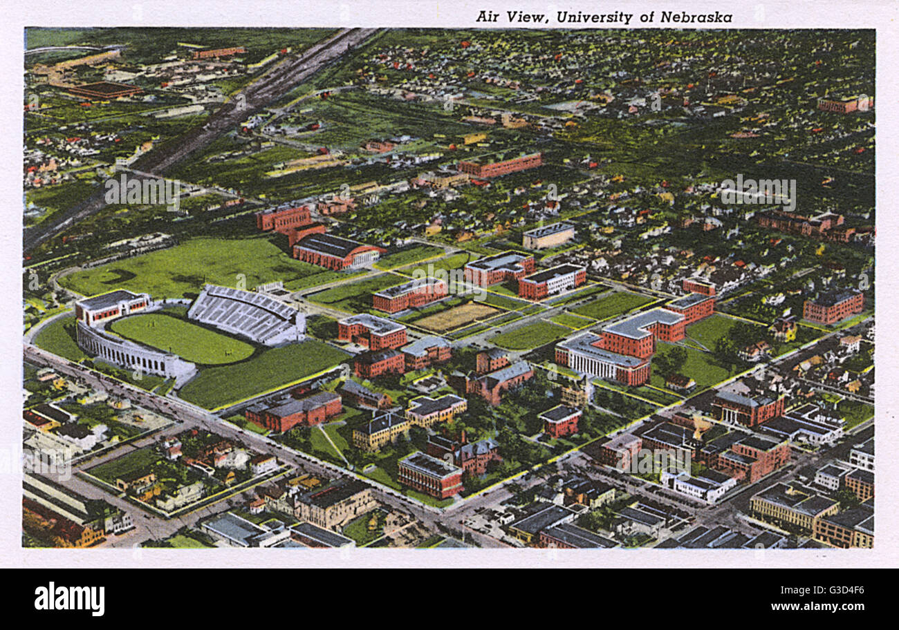 University Of Nebraska Stadium Aerial High Resolution Stock Photography ...