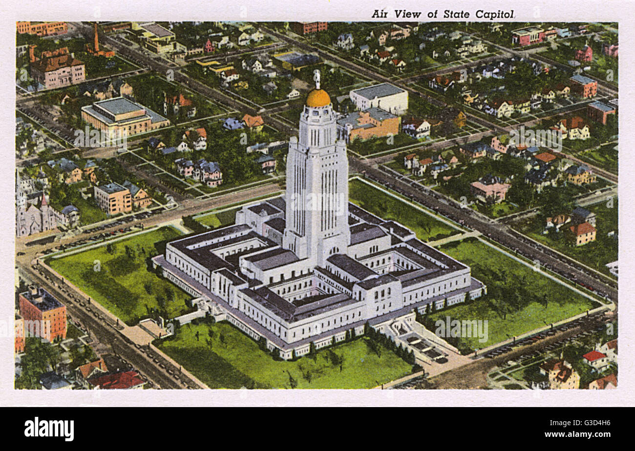 Lincoln nebraska aerial view hi-res stock photography and images - Alamy