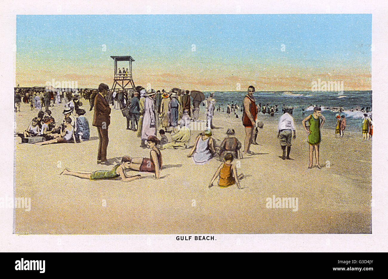 Beach scene 1920's hi-res stock photography and images - Alamy