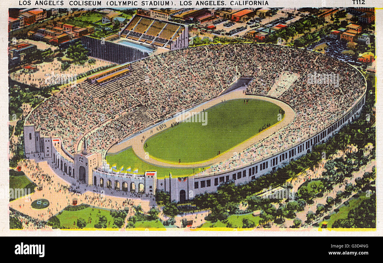 Olympic Stadium, Los Angeles, California, USA Stock Photo - Alamy