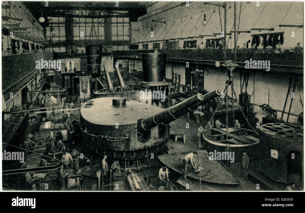 Manufacture of Naval Artillery - Krupp Works, Essen, Germany Stock ...
