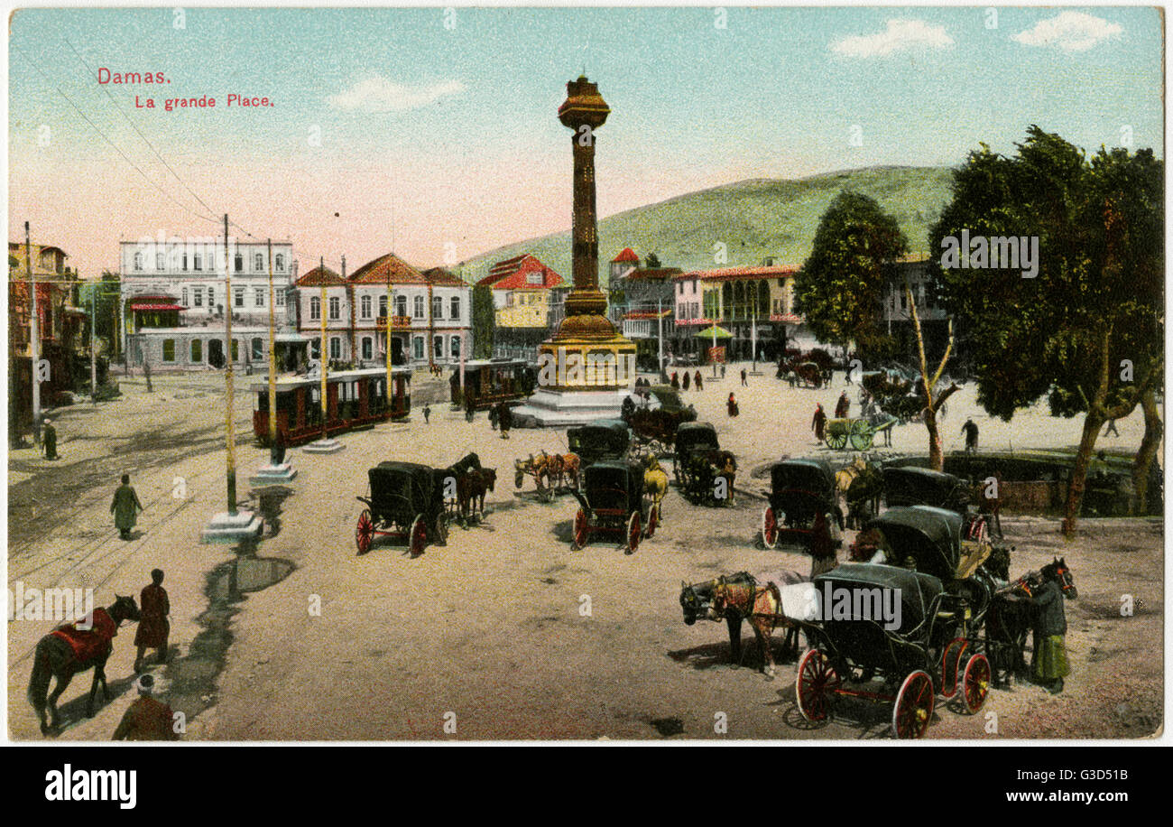 Column at Marjeh Square, Damascus, Syria Stock Photo - Alamy