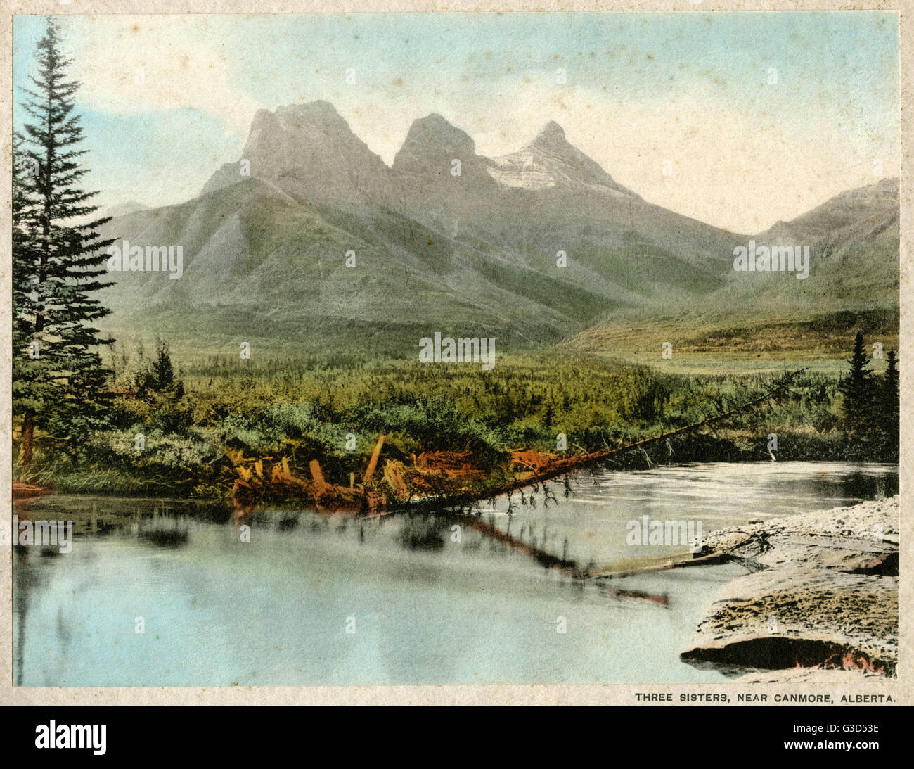 Canada - The Three Sisters, Canmore, Alberta Stock Photo - Alamy