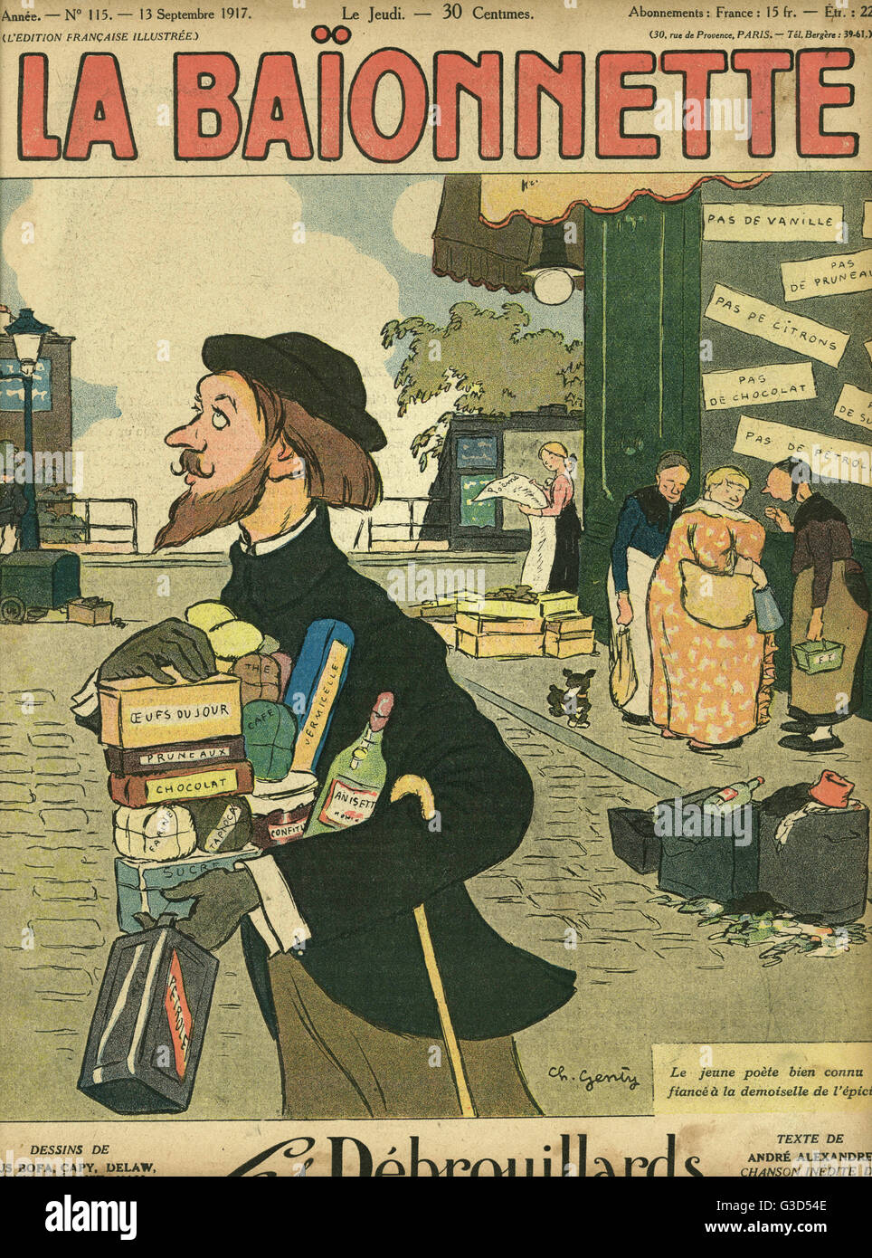 Front cover, La Baionnette, WW1 Stock Photo - Alamy