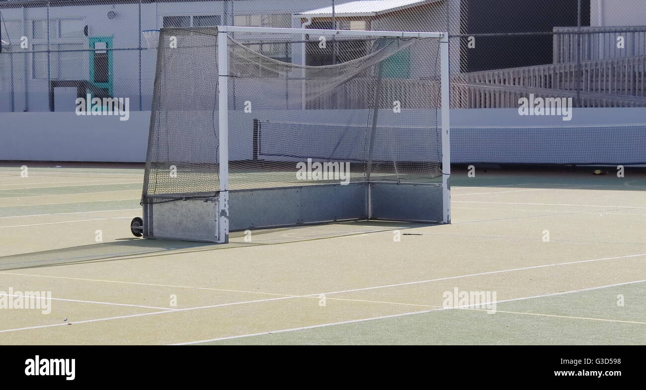 Futsal goal in artificial turf Stock Photo - Alamy