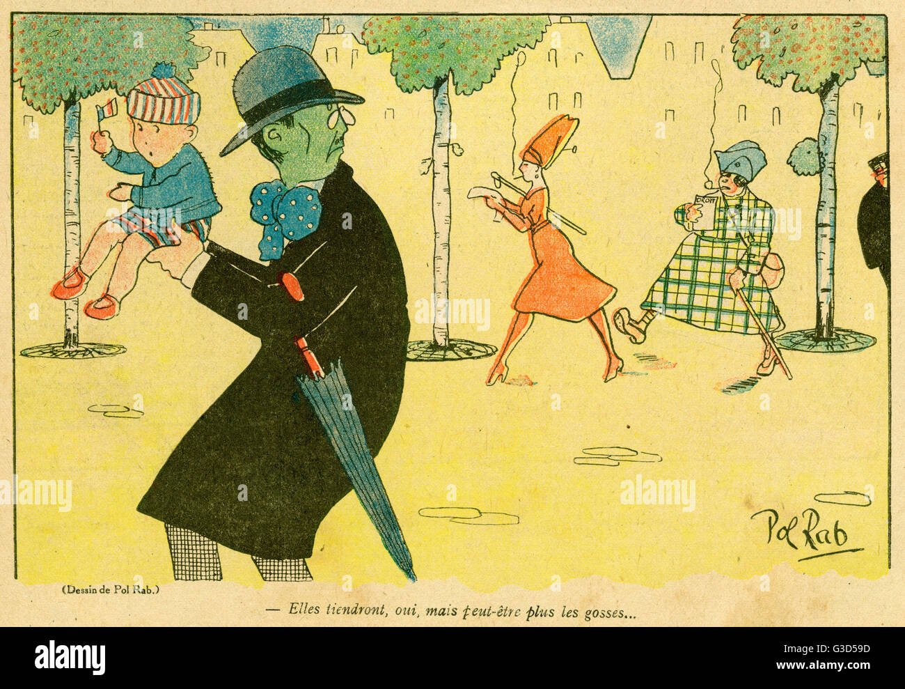 Cartoon, Prediction of role reversal after the war, WW1 Stock Photo - Alamy