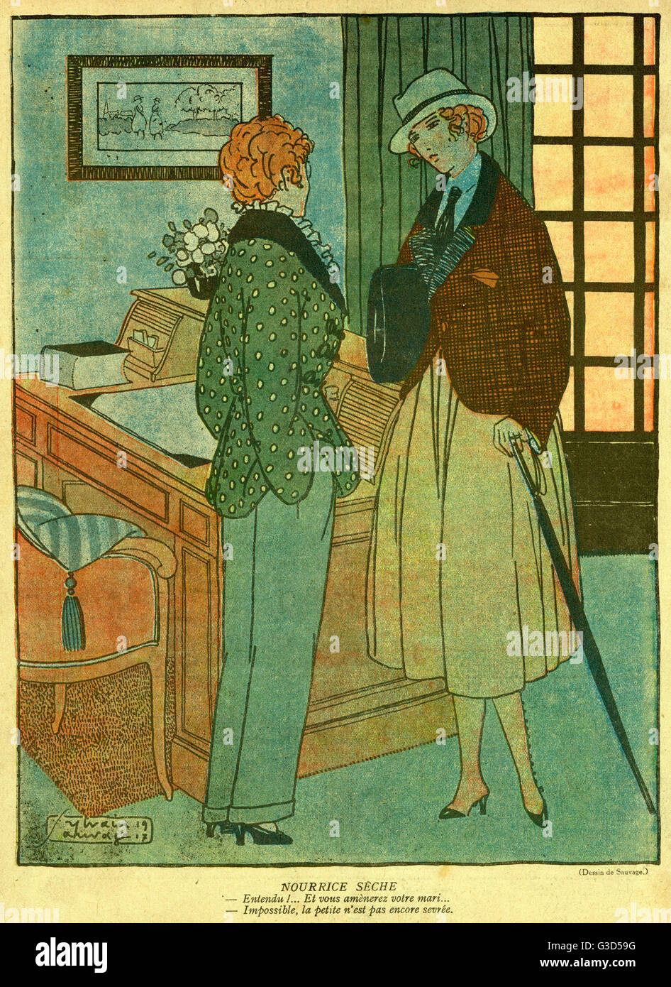 Cartoon, Prediction of role reversal after the war, WW1 Stock Photo - Alamy