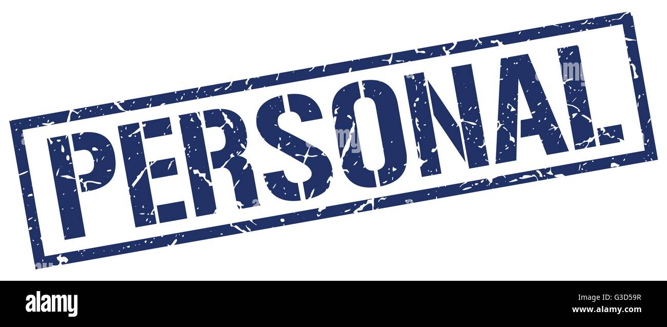 personal blue grunge square vintage rubber stamp Stock Vector Image & Art - Alamy