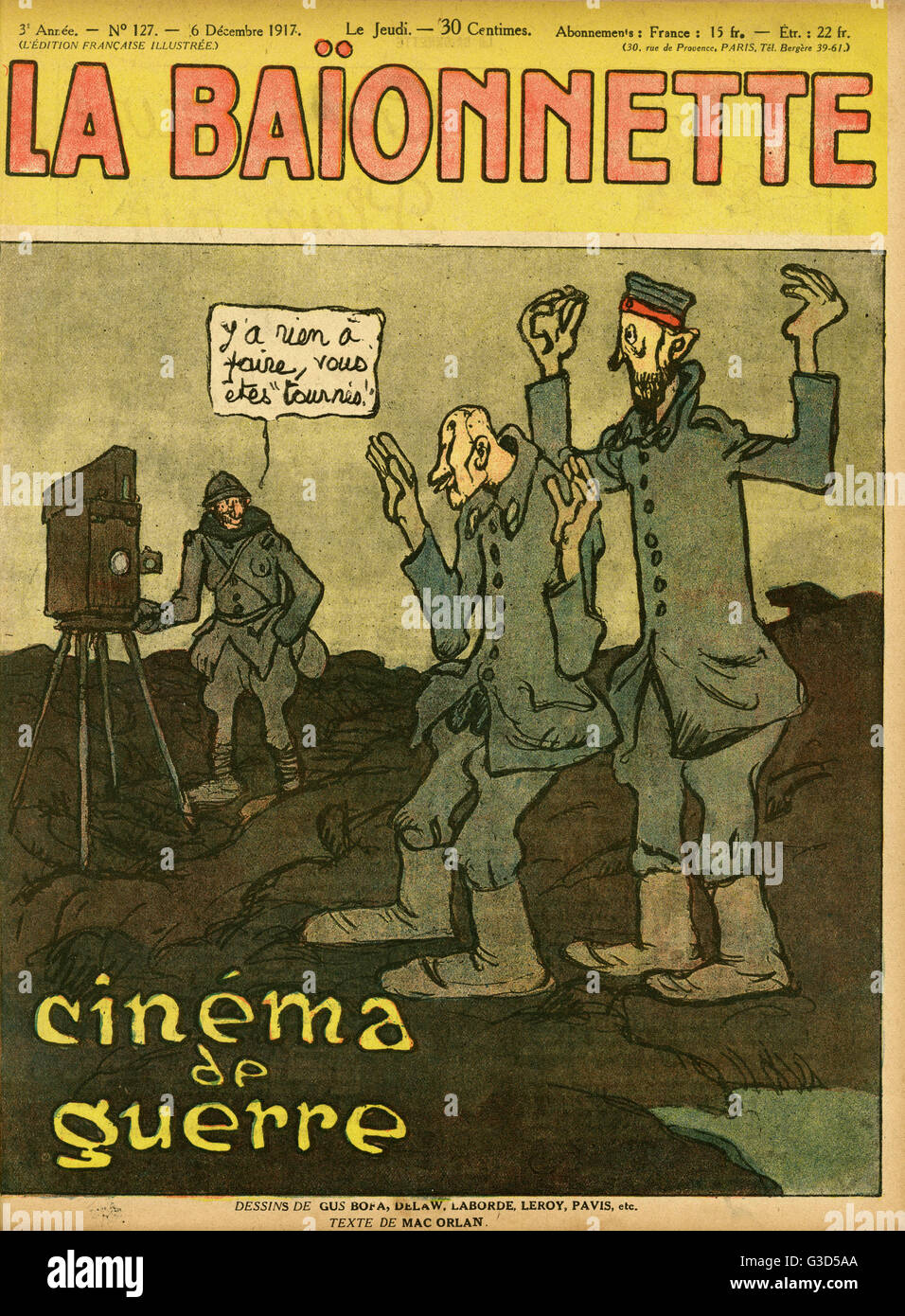 Front cover, La Baionnette, WW1 Stock Photo - Alamy