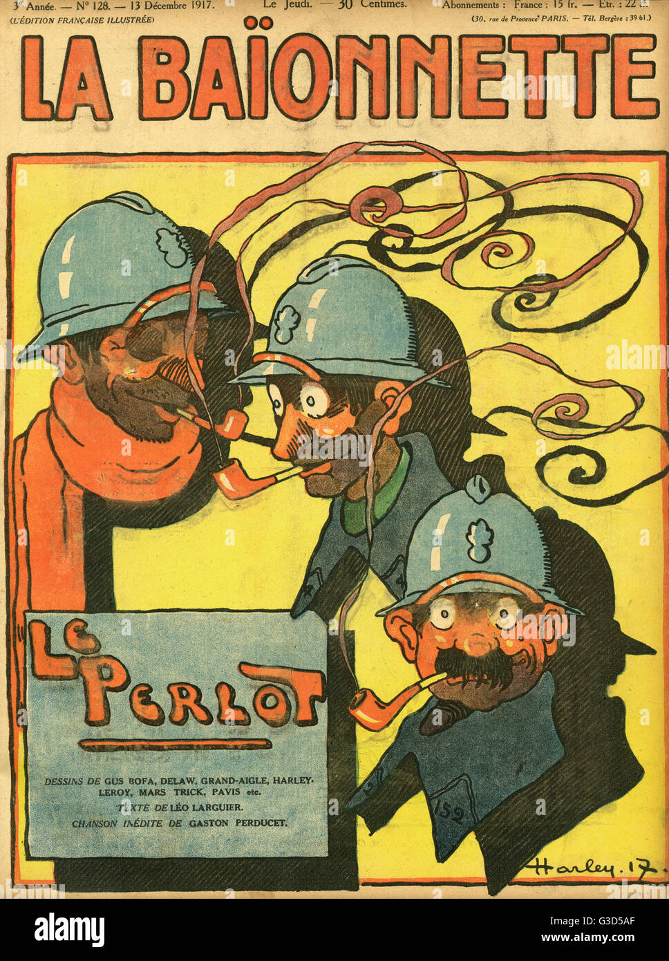 Front cover, La Baionnette, WW1 Stock Photo - Alamy