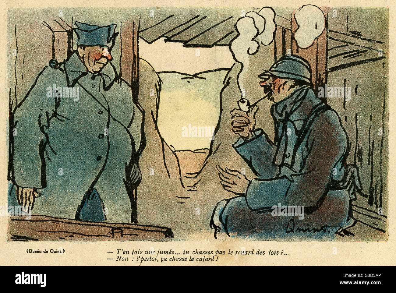 Cartoon, The uses of tobacco, WW1 Stock Photo - Alamy