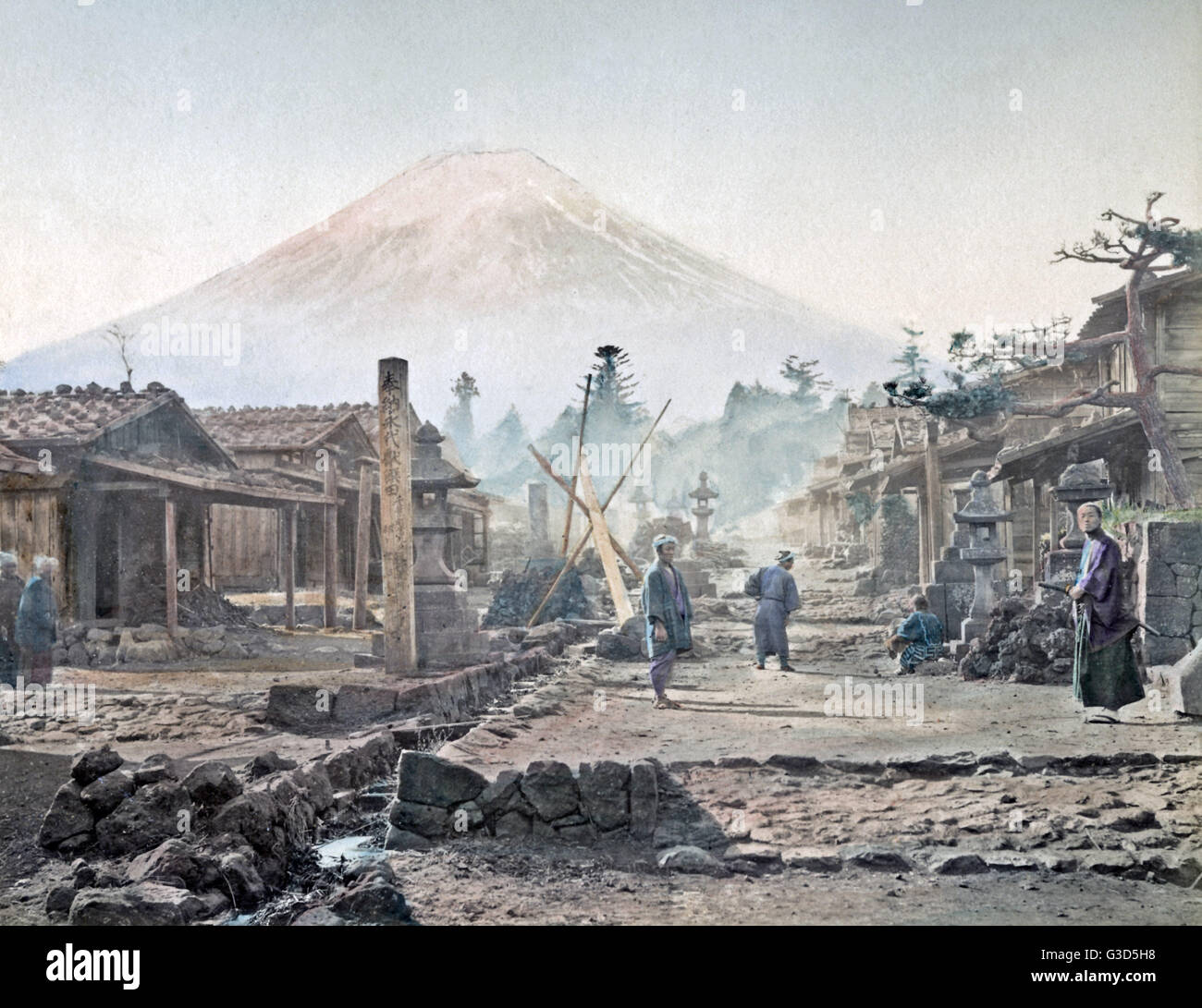 View of Mount Fuji, Japan, circa 1870s Stock Photo - Alamy