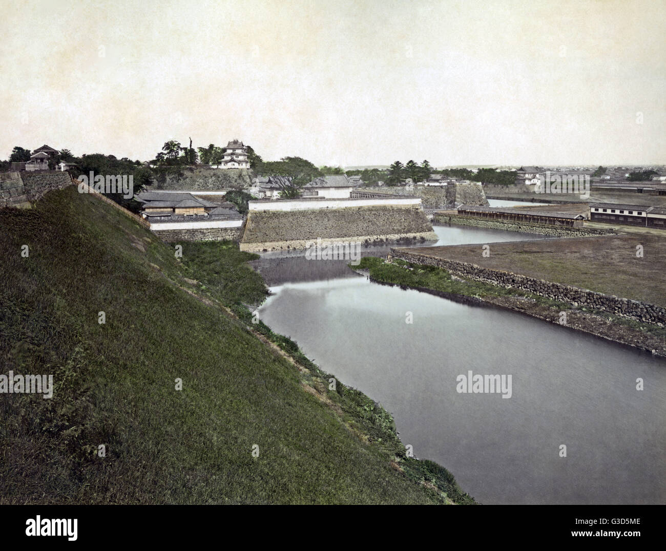 Imperial Palace moat, Tokyo, Japan, circa 1890 Stock Photo - Alamy