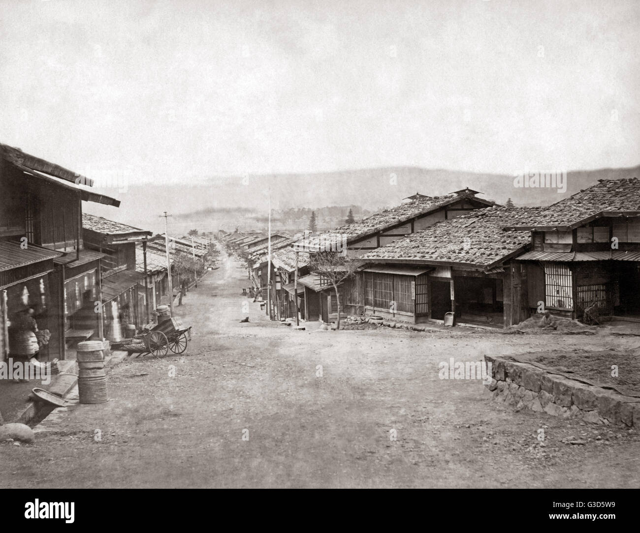 Village scene, Japan, circa 1870s Stock Photo - Alamy