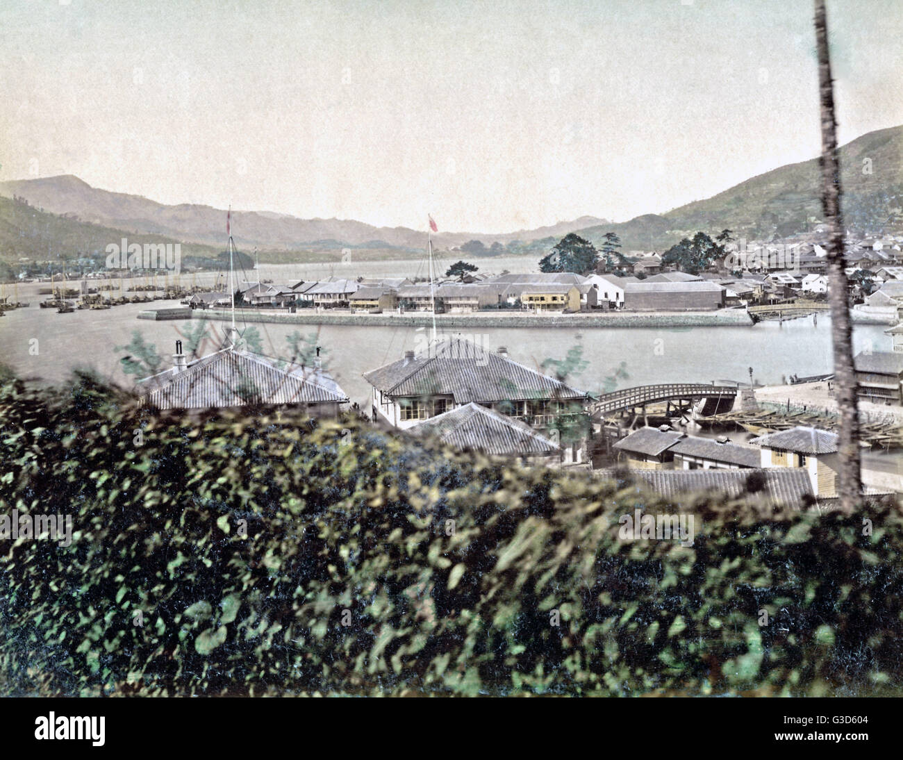 Dejima, the foreign settlement in Nagasaki, Japan, circa 188 Stock Photo - Alamy
