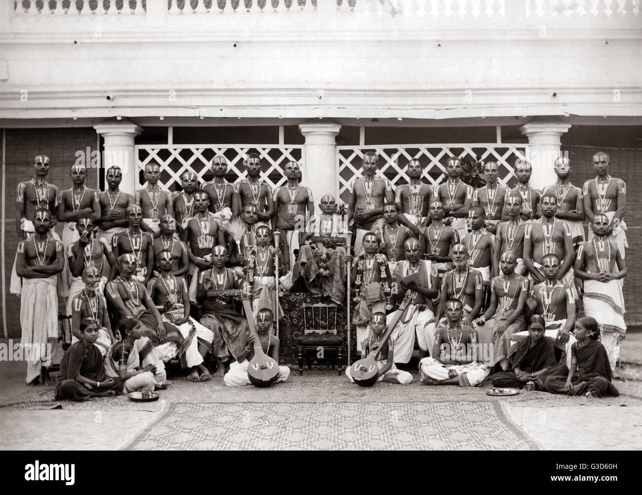 Group of priests, India, circa 1880s Stock Photo - Alamy