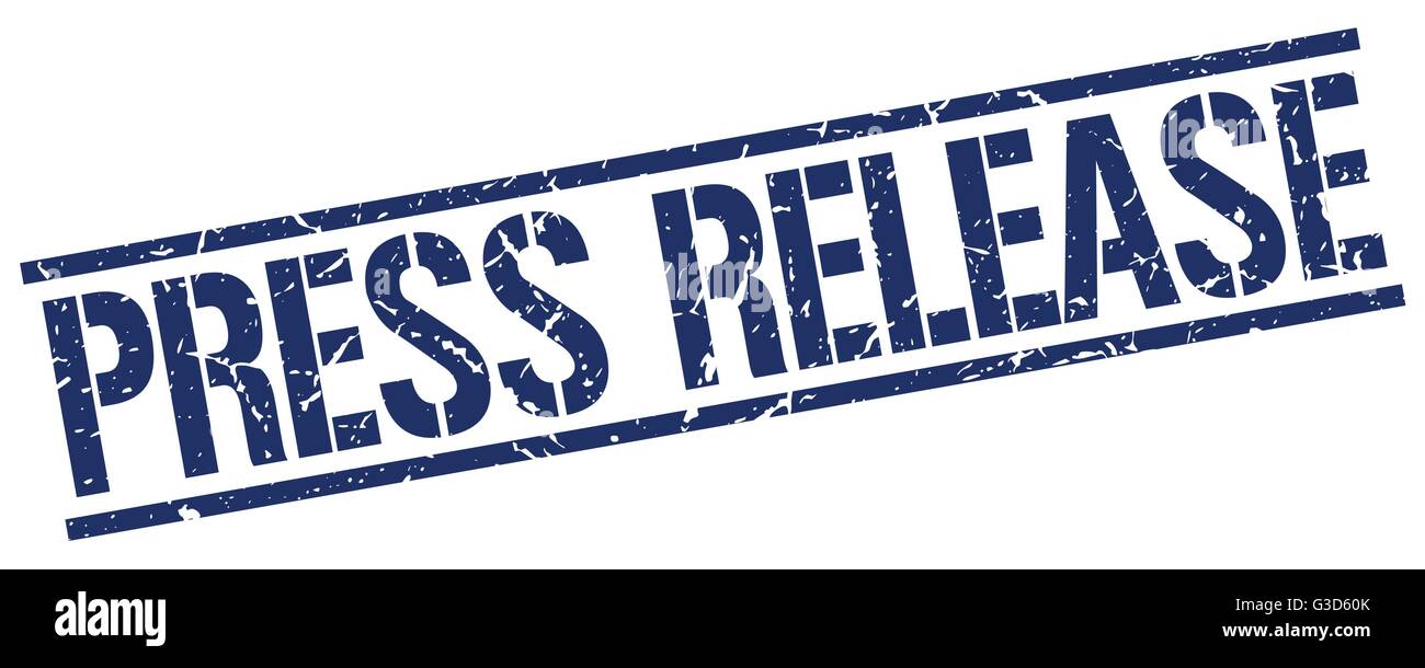 press release blue grunge square vintage rubber stamp Stock Vector ...