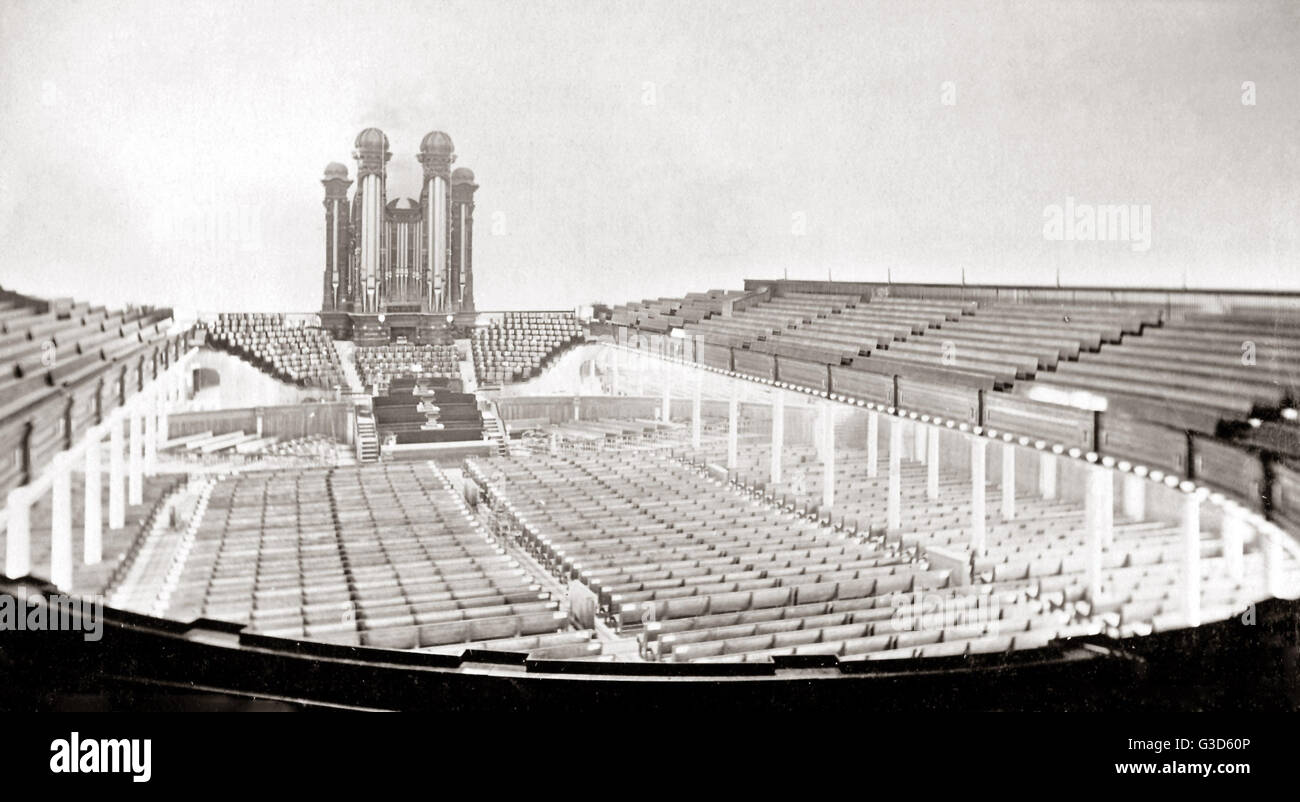 Interior Mormon Tabernacle, Salt Lake City, Utah USA circa 1 Stock ...