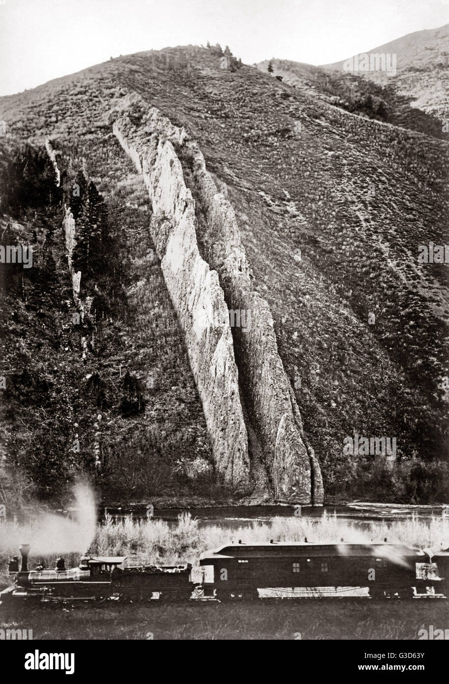 The Devil's Slide, Weber Canyon, Utah, circa 1890 Stock Photo - Alamy