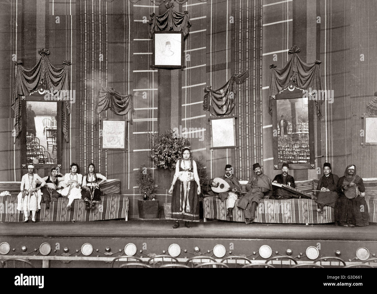 Dancers, Arab theatre, Cairo circa 1890 Stock Photo - Alamy