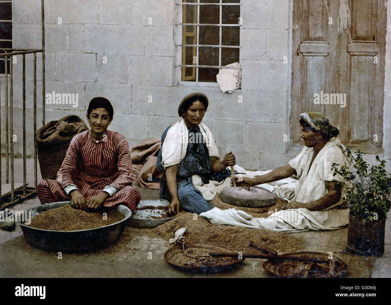 Street vendors, Jerusalem, Palestine (Israel) circa 1890 Stock Photo ...
