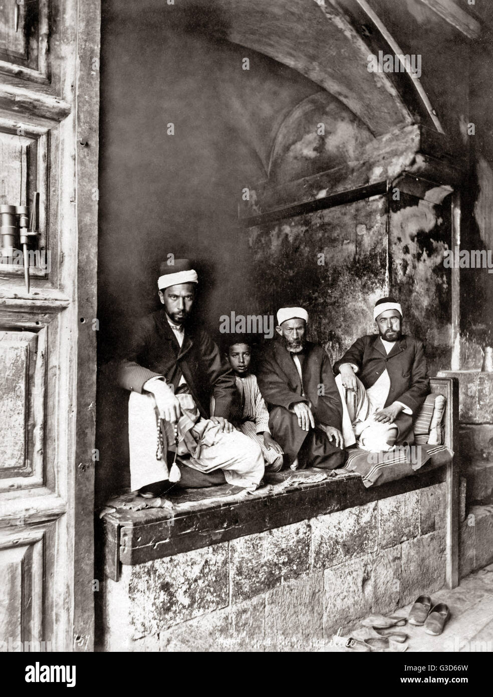 Doorkeepers of the Church of the Holy Sepulchre, Jerusalem Stock Photo ...