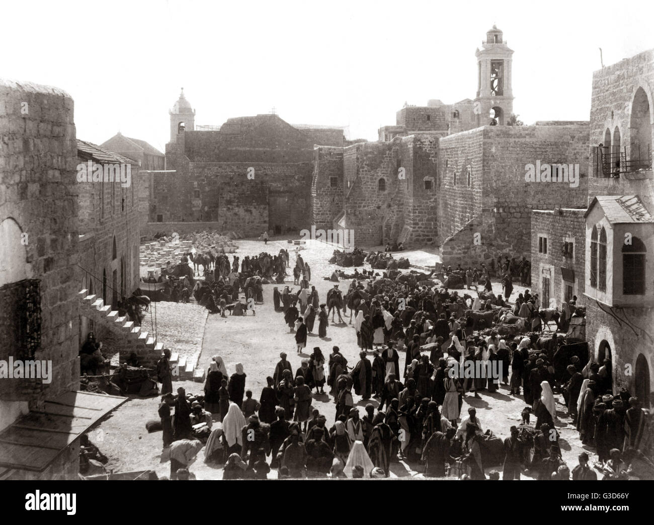 Market Place at Bethlehem Palestine (Israel) circa 1890 Stock Photo - Alamy