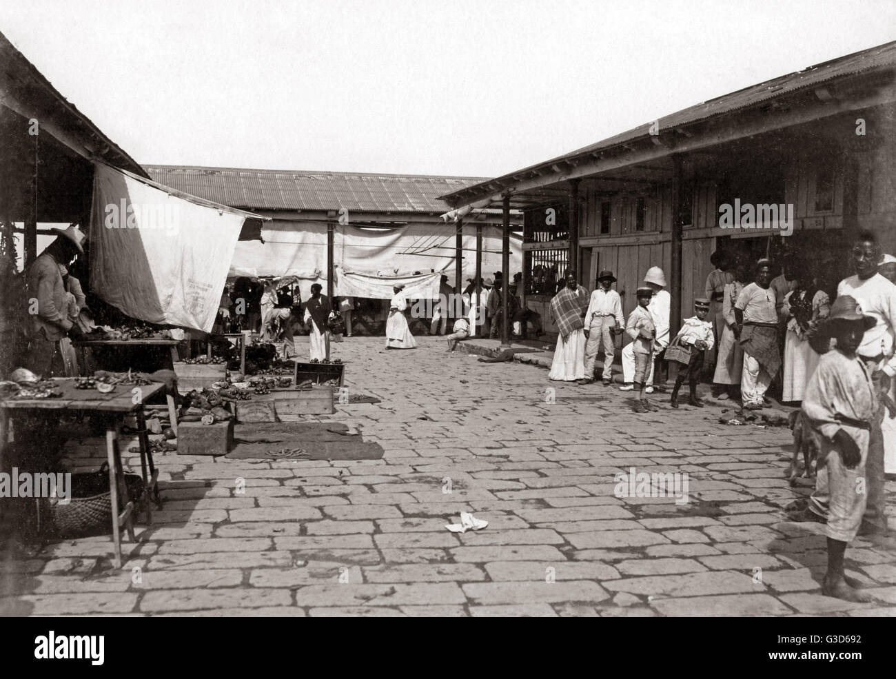 The market, Santiago, Cuba, circa 1900 Stock Photo - Alamy