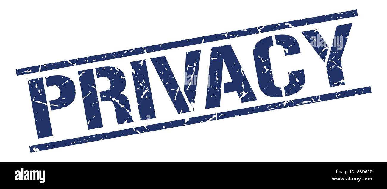 privacy blue grunge square vintage rubber stamp Stock Vector Image ...