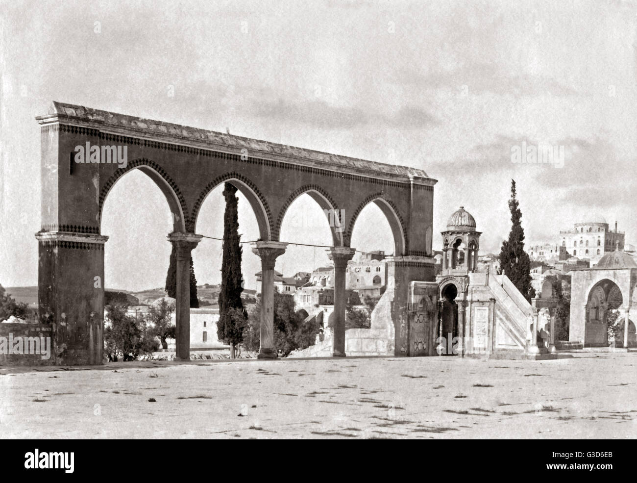 Jerusalem, Palestine (Israel) - pulpit of Cadi Borhan-ed-Din Stock ...