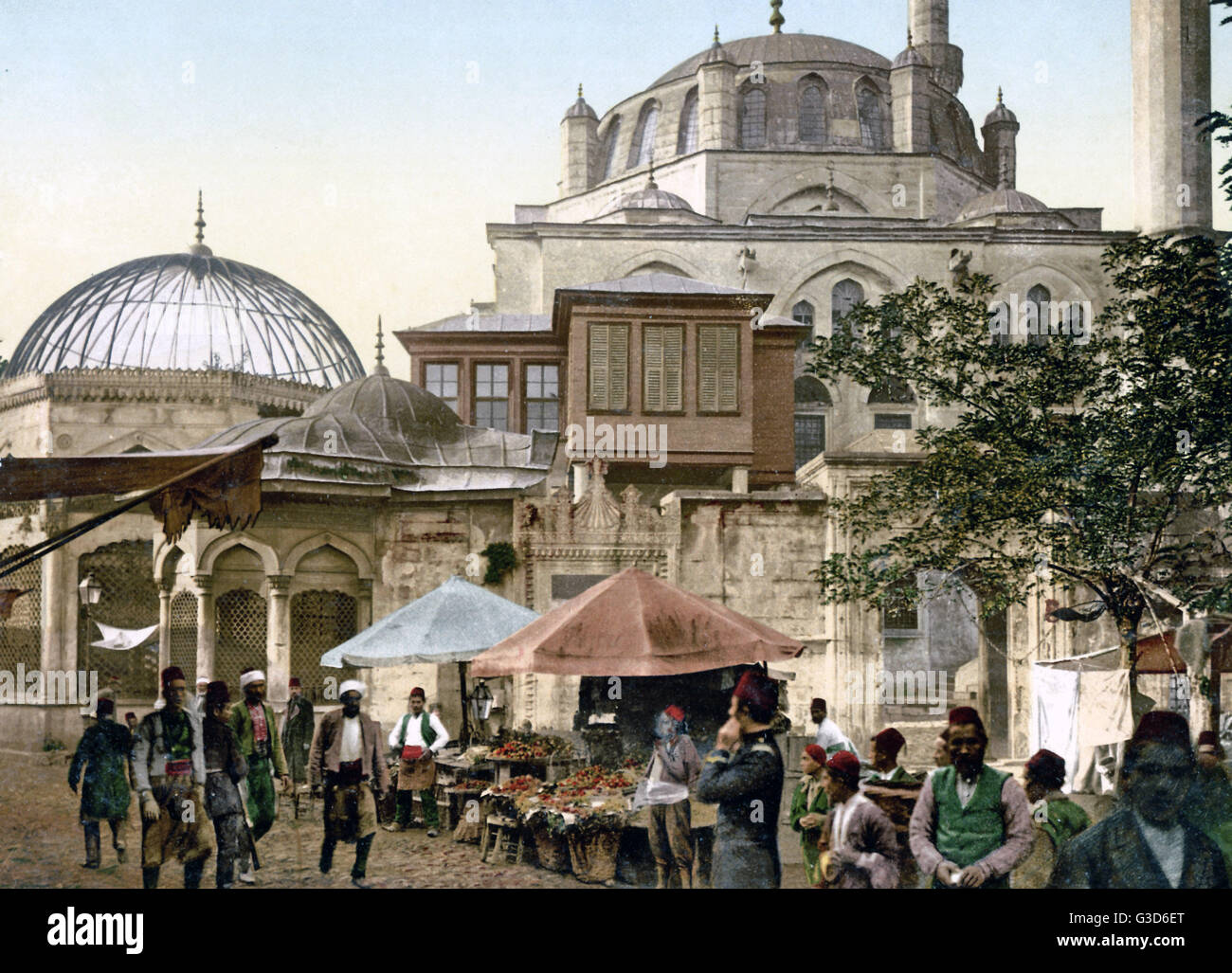 Street scene, Constaninople (Istanbul) Turkey, circa 1890s Stock Photo ...
