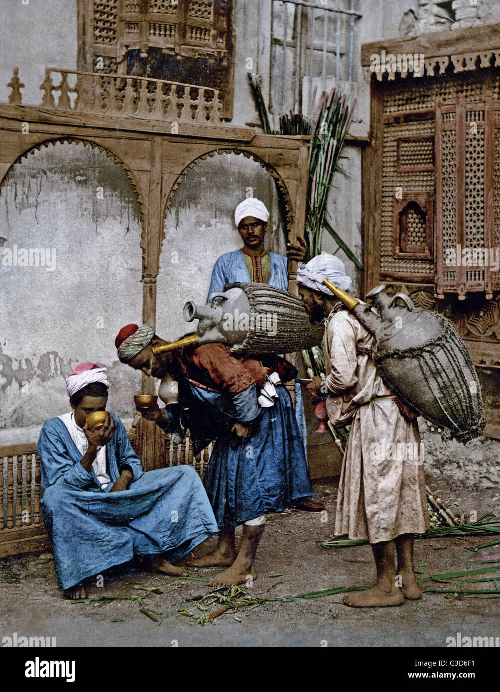 Water carriers, Cairo, Egypt, circa 1890s Stock Photo - Alamy