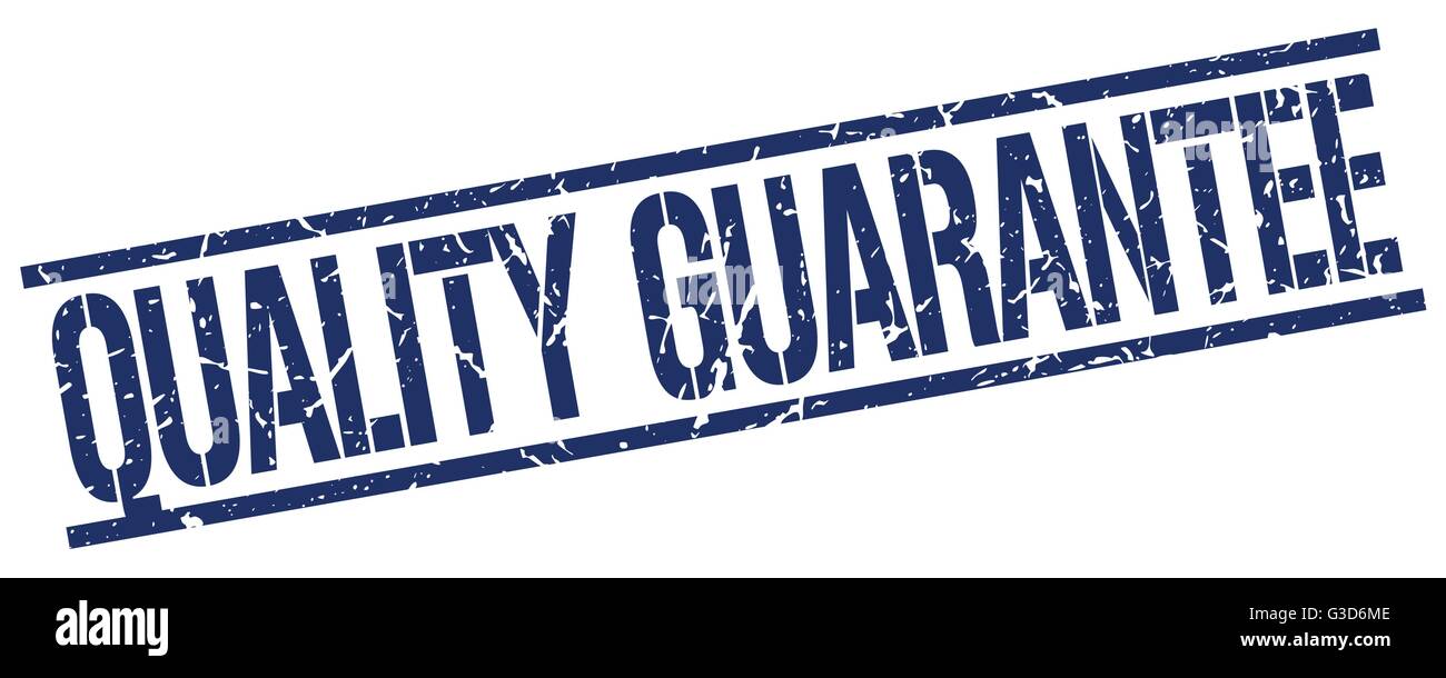 quality guarantee blue grunge square vintage rubber stamp Stock Vector ...