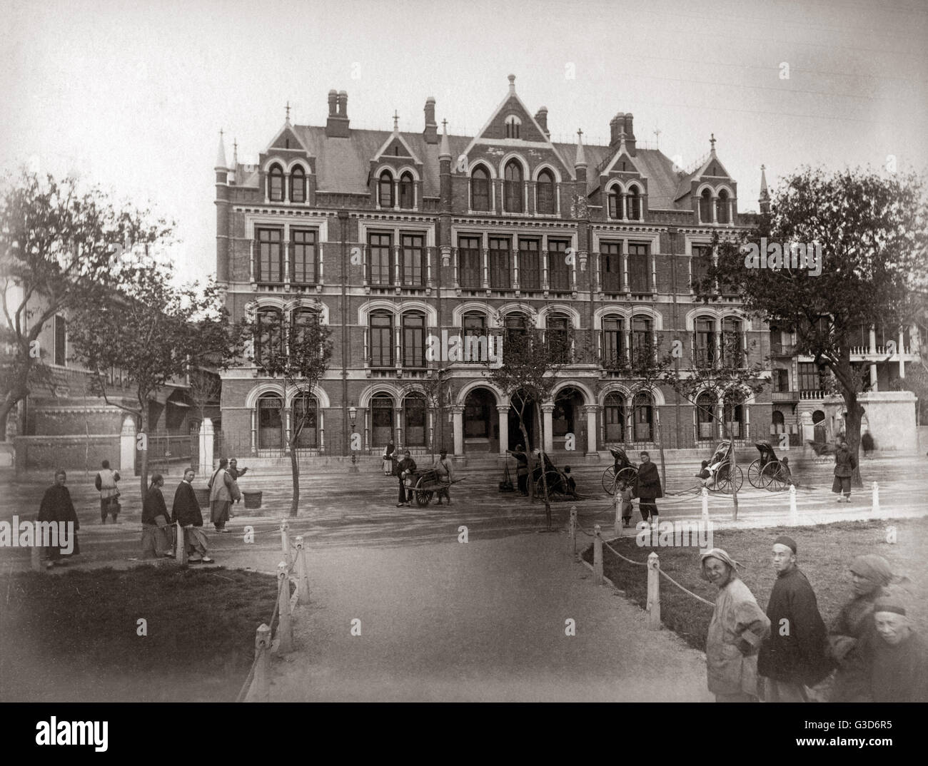 Public building, Shanghai, China, circa 1890 Stock Photo - Alamy