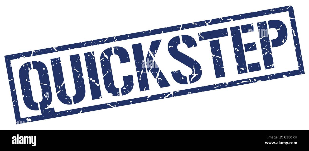 quickstep blue grunge square vintage rubber stamp Stock Vector Image ...