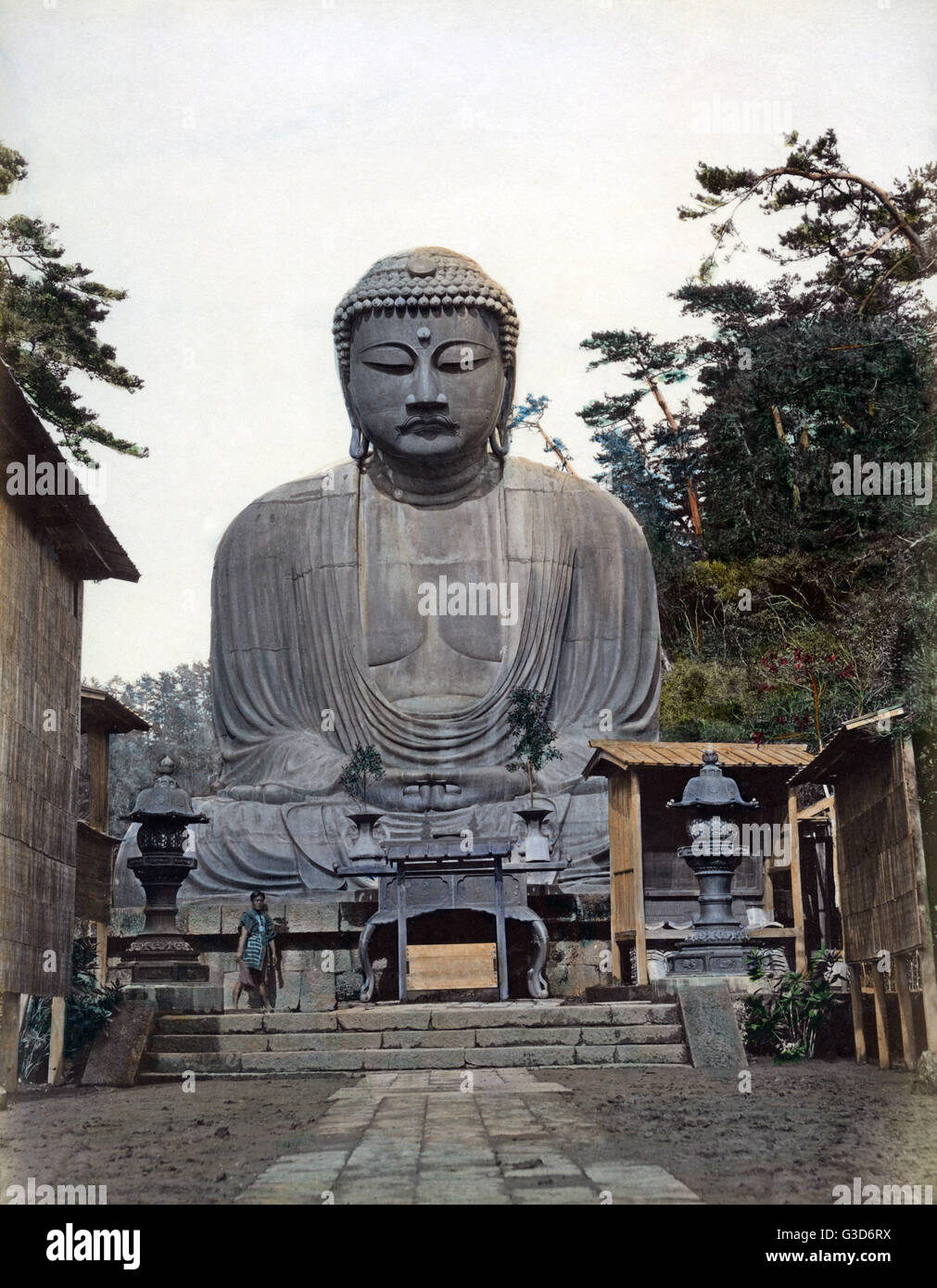 Daibutsu, bronze image of Buddha, Kamakura, Japan, circa 188 Stock ...