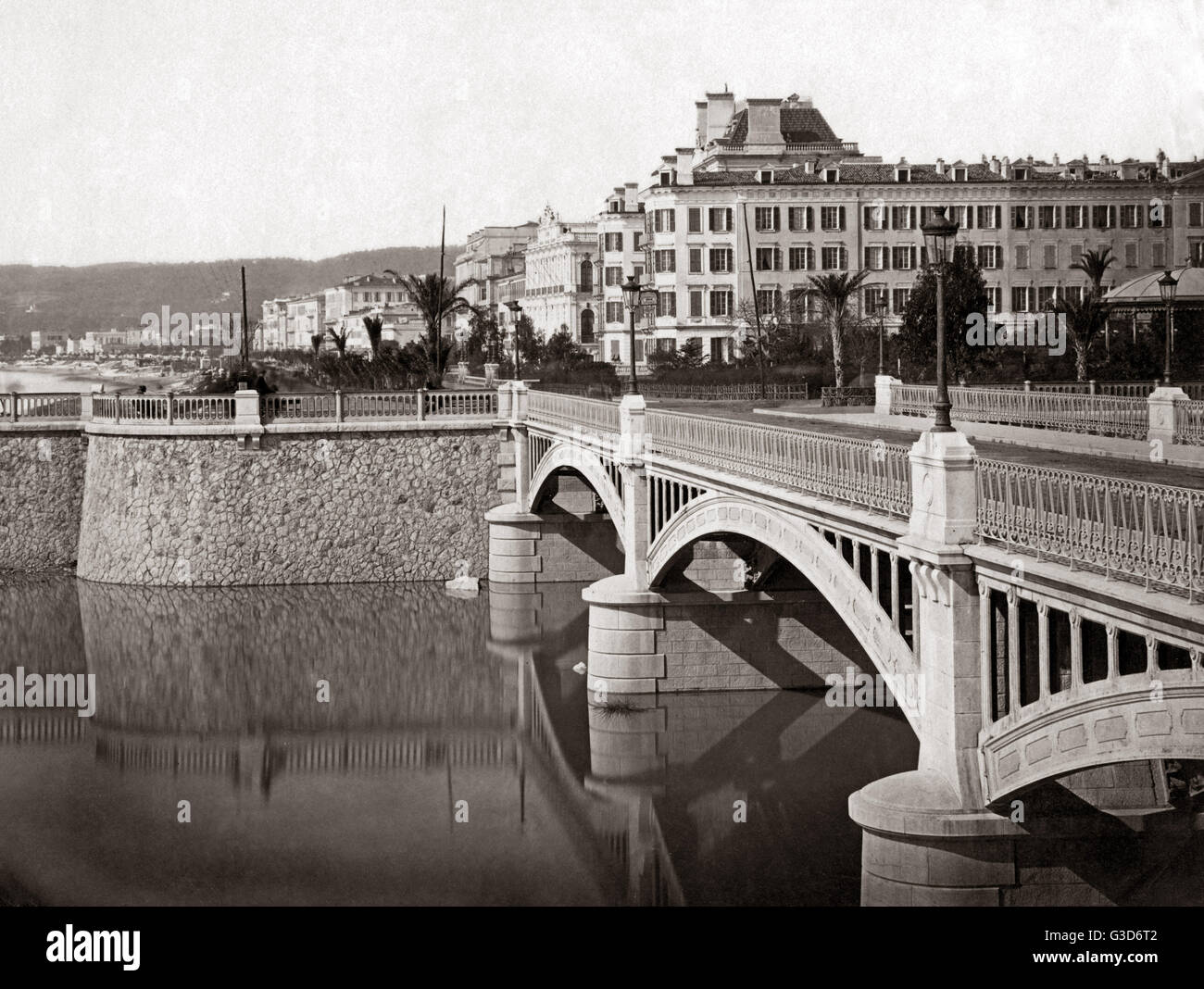 Napoleon III bridge, Nice, France, circa 1890 Stock Photo - Alamy