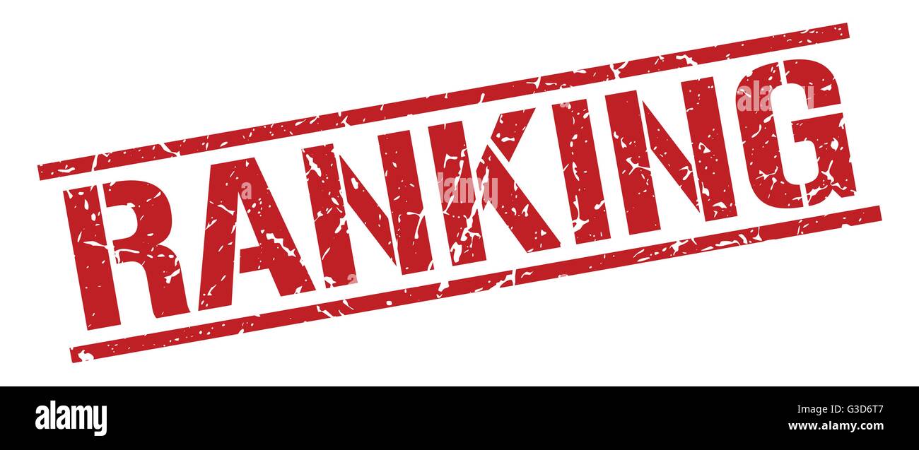 ranking red grunge square vintage rubber stamp Stock Vector Image & Art ...